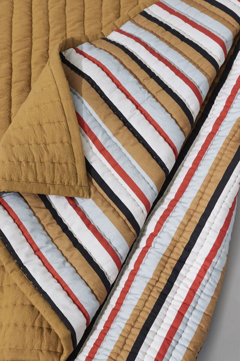 Pavilion Plaid Stripe Ochre/Multicolour - Hübsch