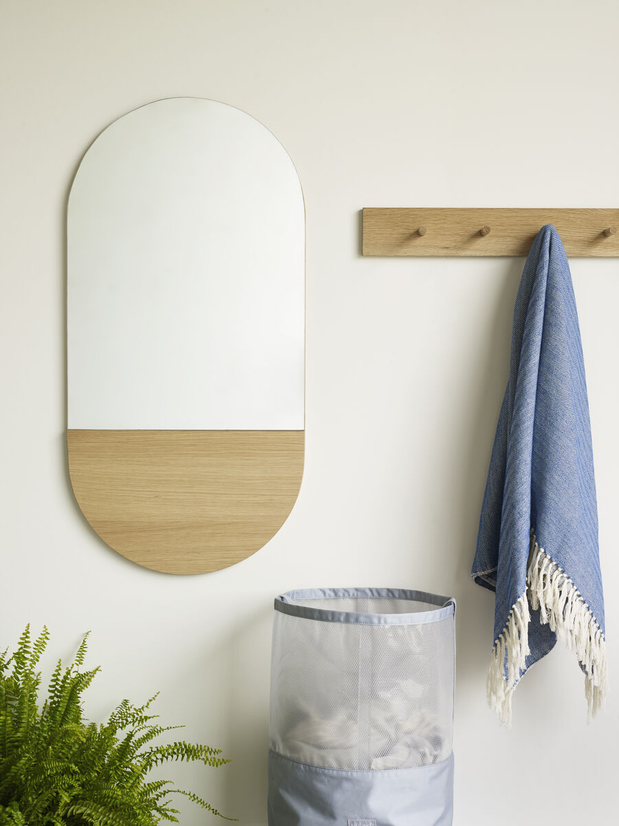 Crescent Wall Mirror Oval Natural - Hübsch