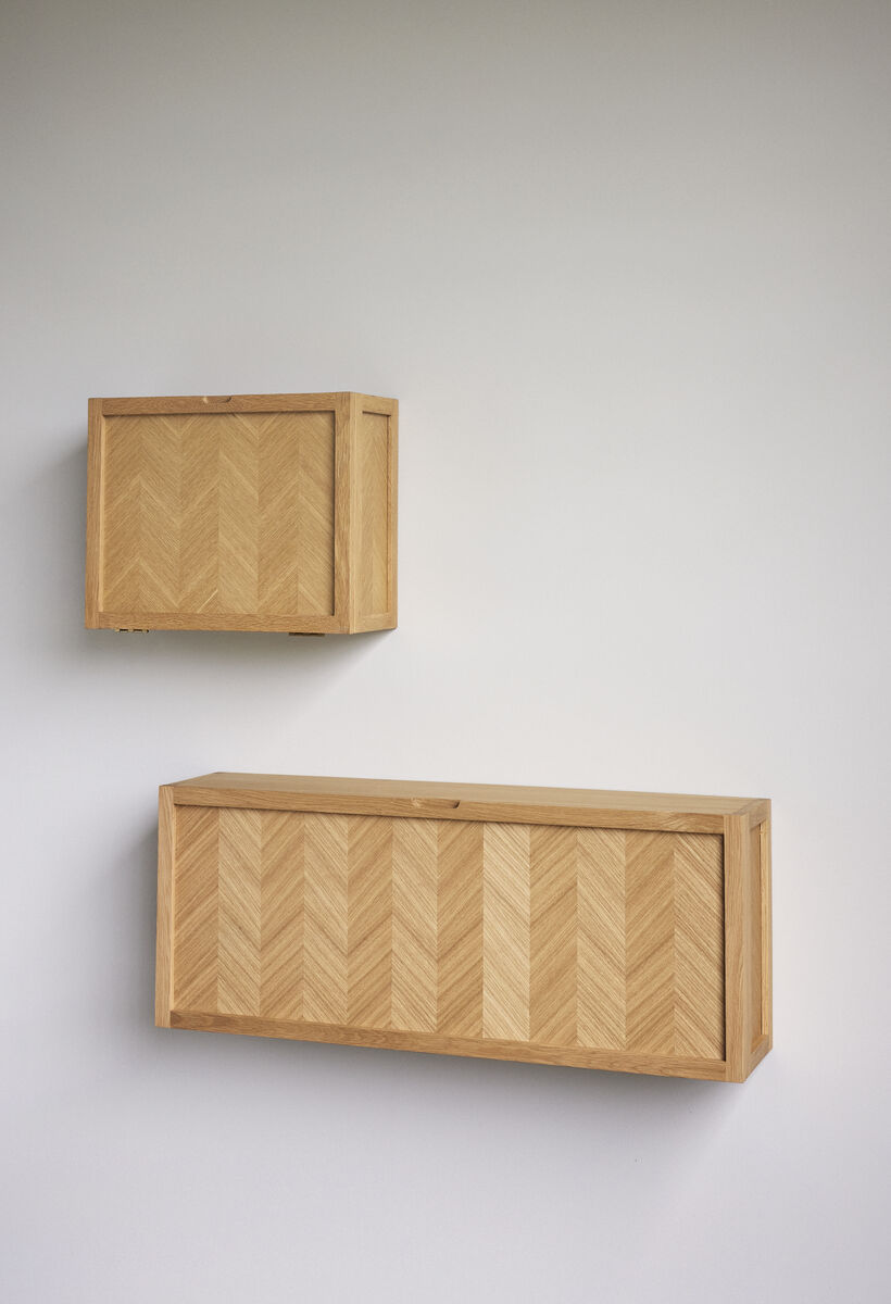 Herringbone Shoe Cabinet Large Natural - Hübsch