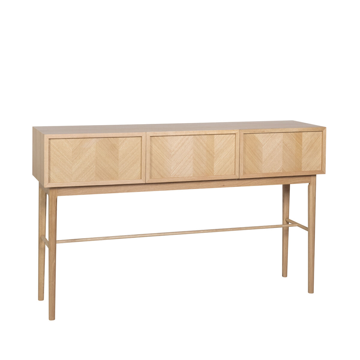 Herringbone Console Table Drawers Natural - Hübsch