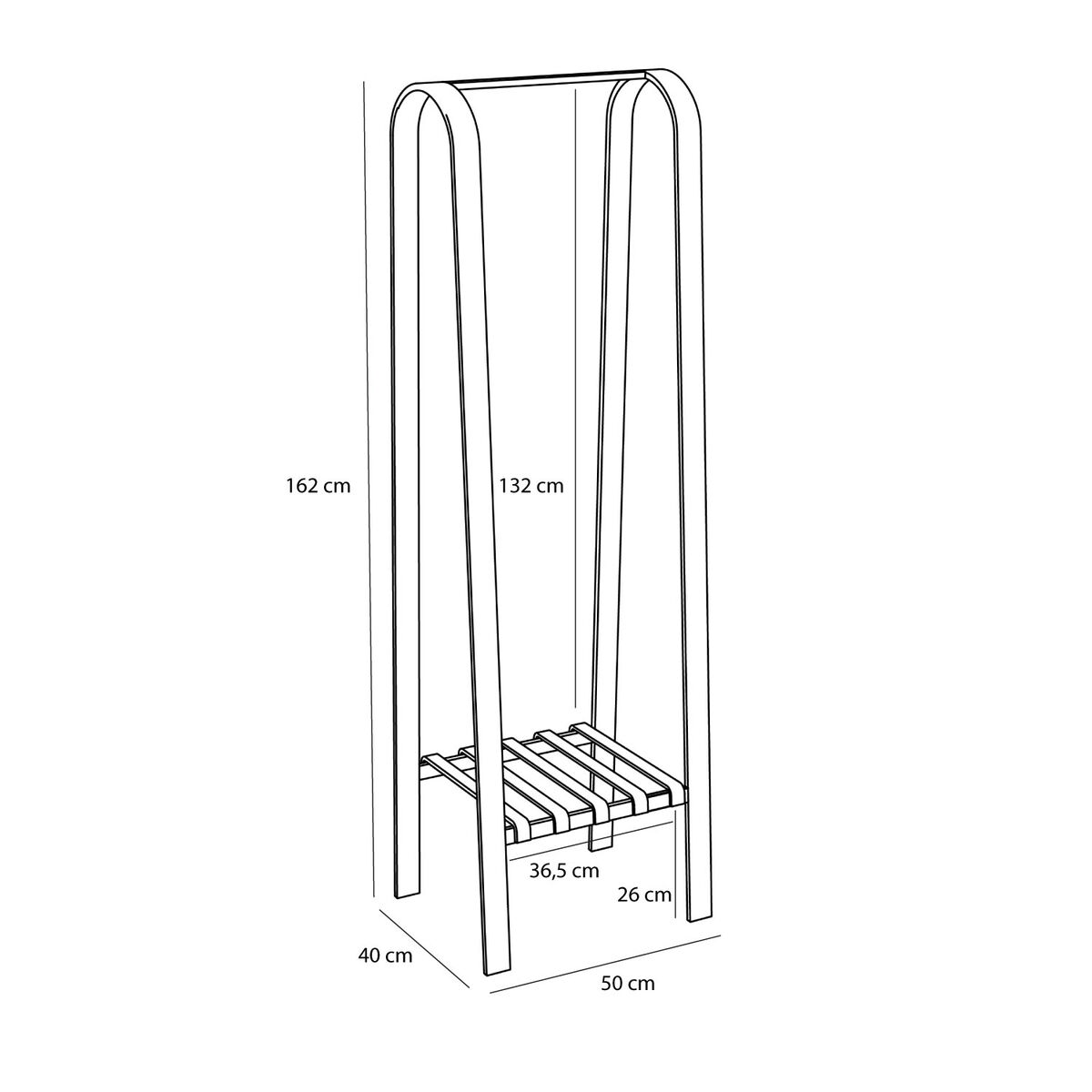 Sempre Clothing Rack Grey/Olive - Hübsch