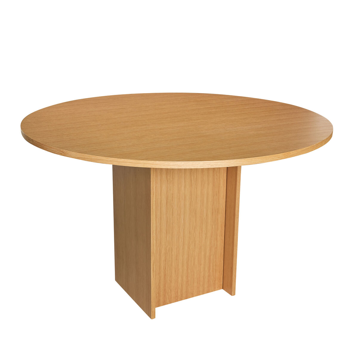 Straight Dining Table Round Natural - Hübsch