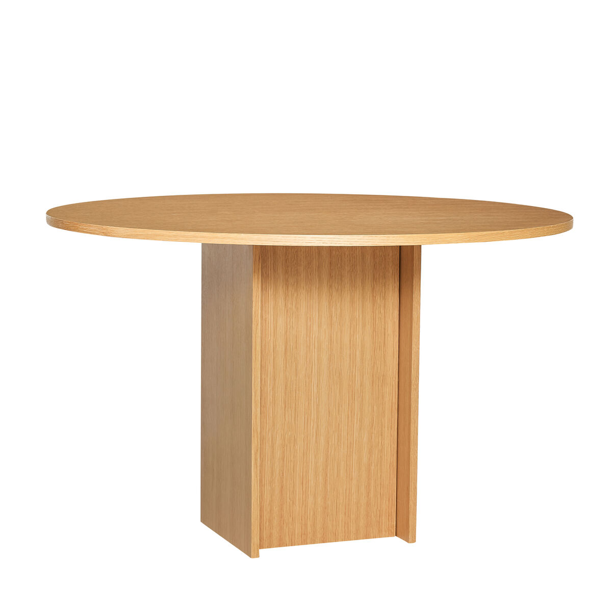 Straight Dining Table Round Natural - Hübsch