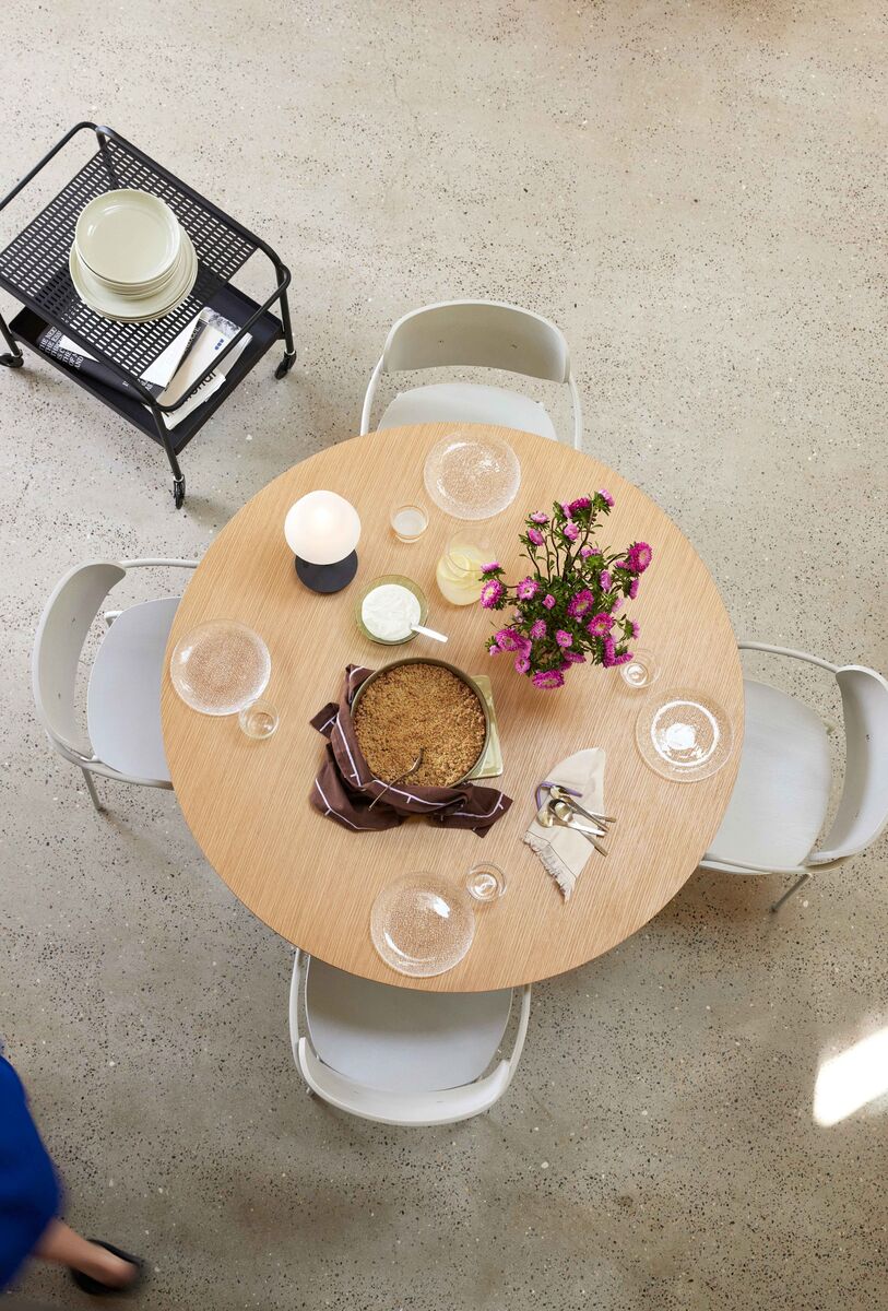 Straight Dining Table Round Natural - Hübsch