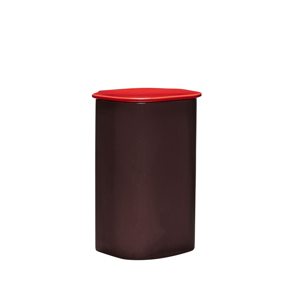 Amare Canister with Lid Large Burgundy/Red - Hübsch
