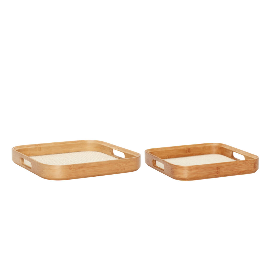 Canvas Trays Square Natural (set of 2) - Hübsch