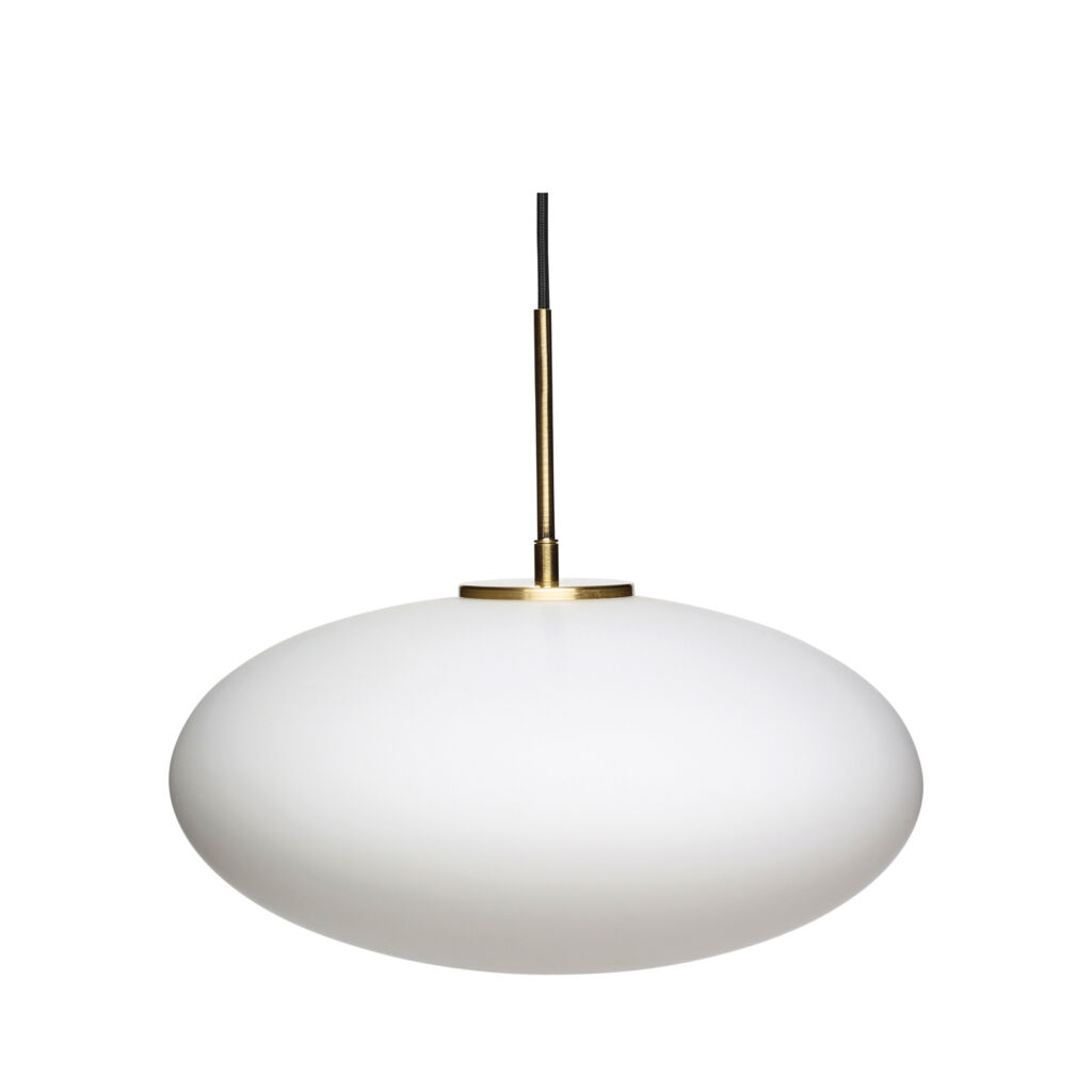 Muse Pendant Ellipse White - Hübsch